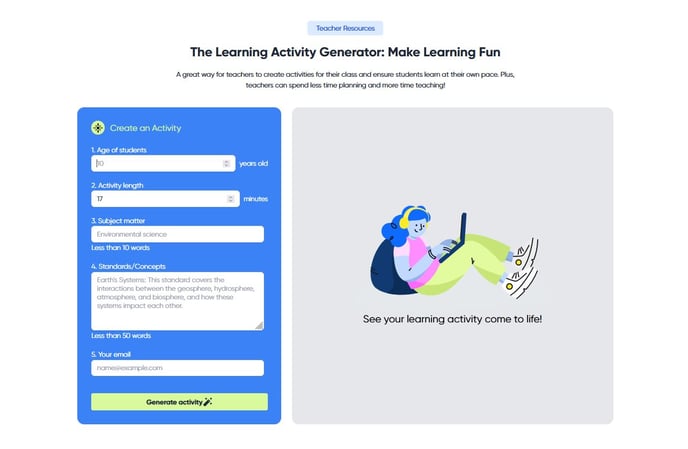 About the Learning Activity Generator